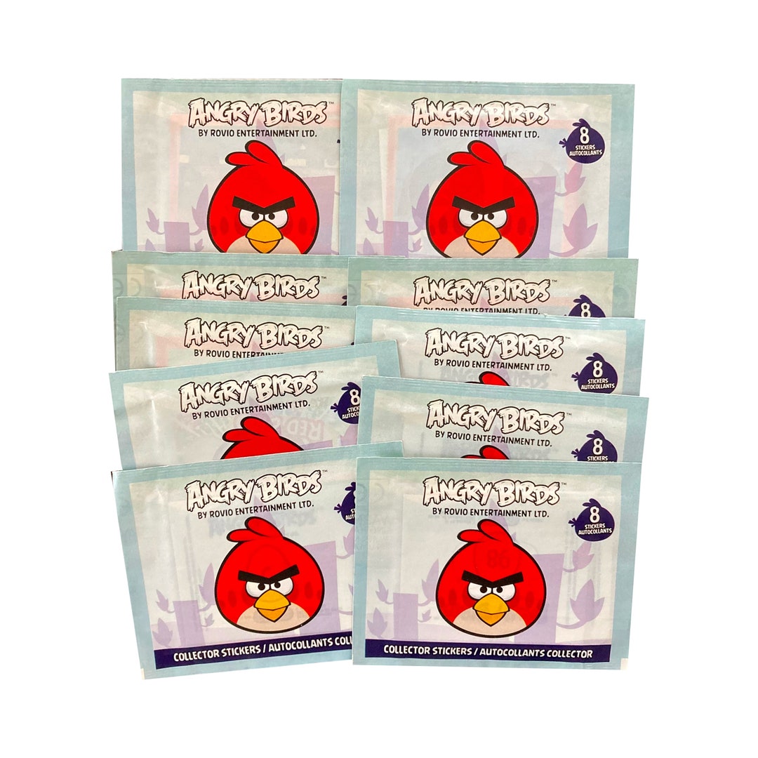 10 Packs of Angry Birds Album Stickers. Each Package Contains 8 ...