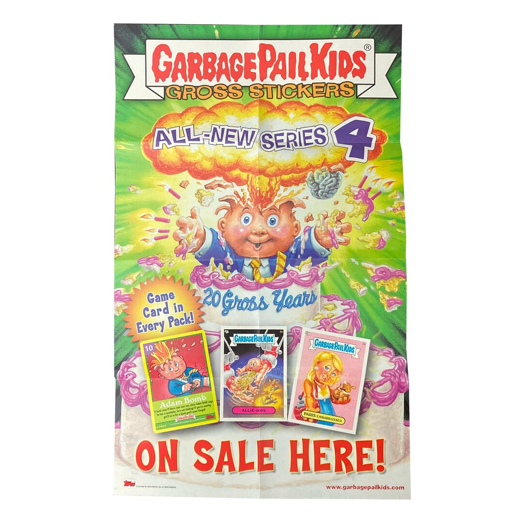 Garbage Pail Kids All New Series 4 Vintage Promo Poster. Measures 17" X ...