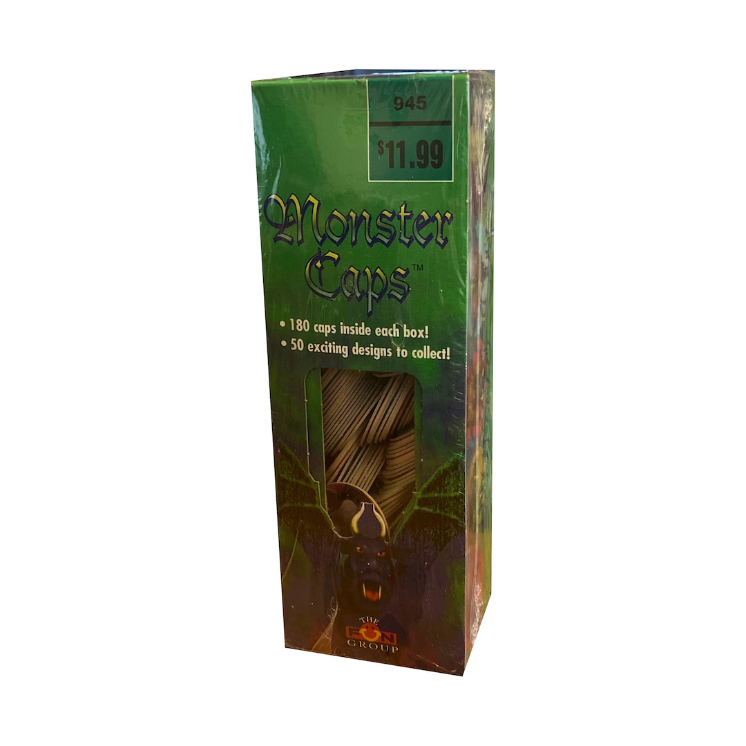 180-count Box of Monster Caps Vintage Pogs. 180 Milk Caps With Monster ...