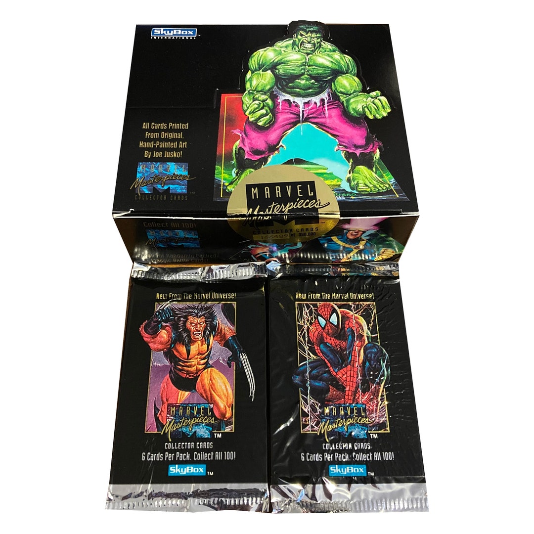 1 Pack of Marvel Masterpieces 1992. 6 Cards per Pack. All Artwork by ...