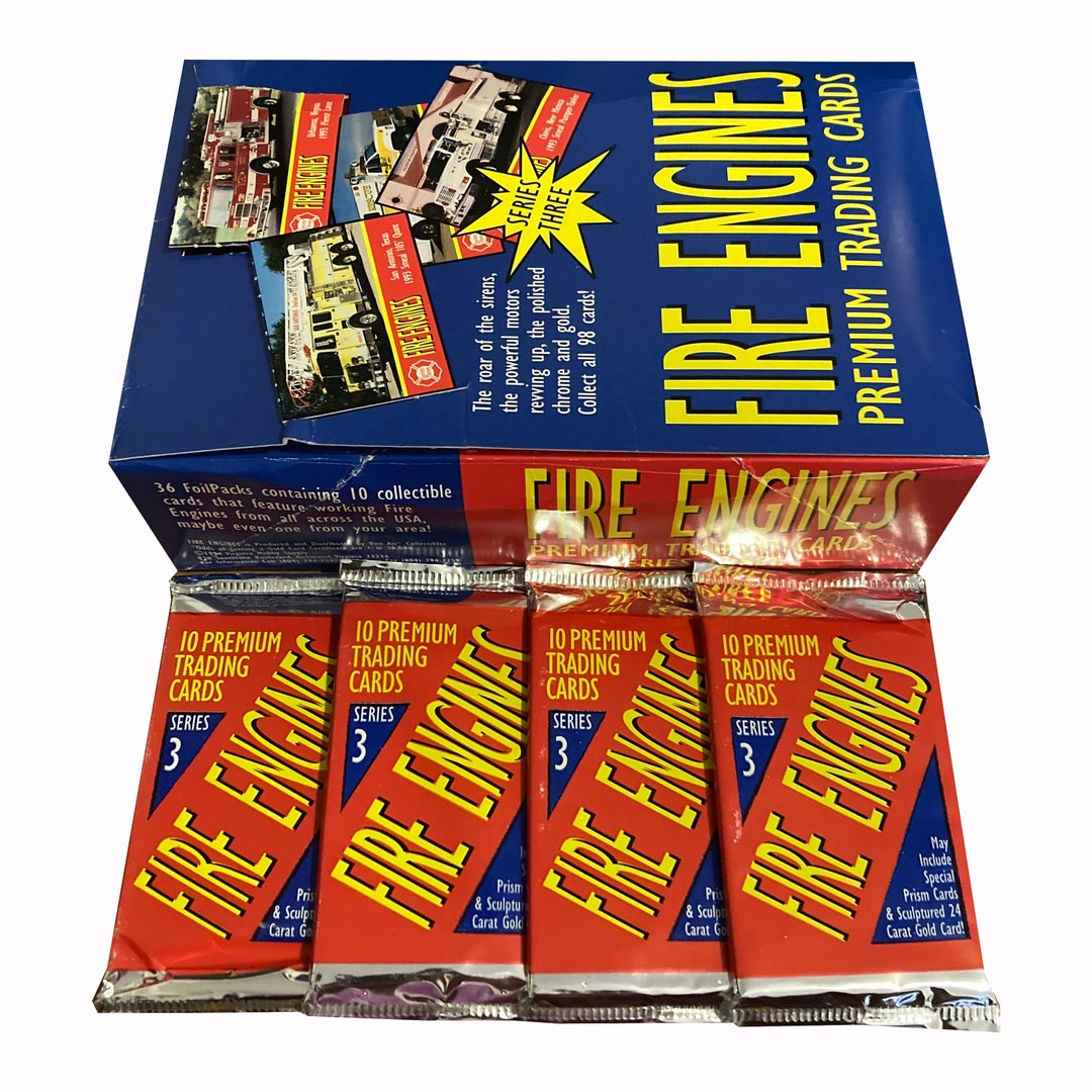 4 Packs of Fire Engines Series 3 Vintage Trading Cards. 10 Cards per ...