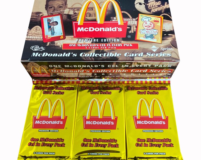 3 Packs of Mcdonald's Premiere Edition Vintage Collector Cards. 5 Cards ...