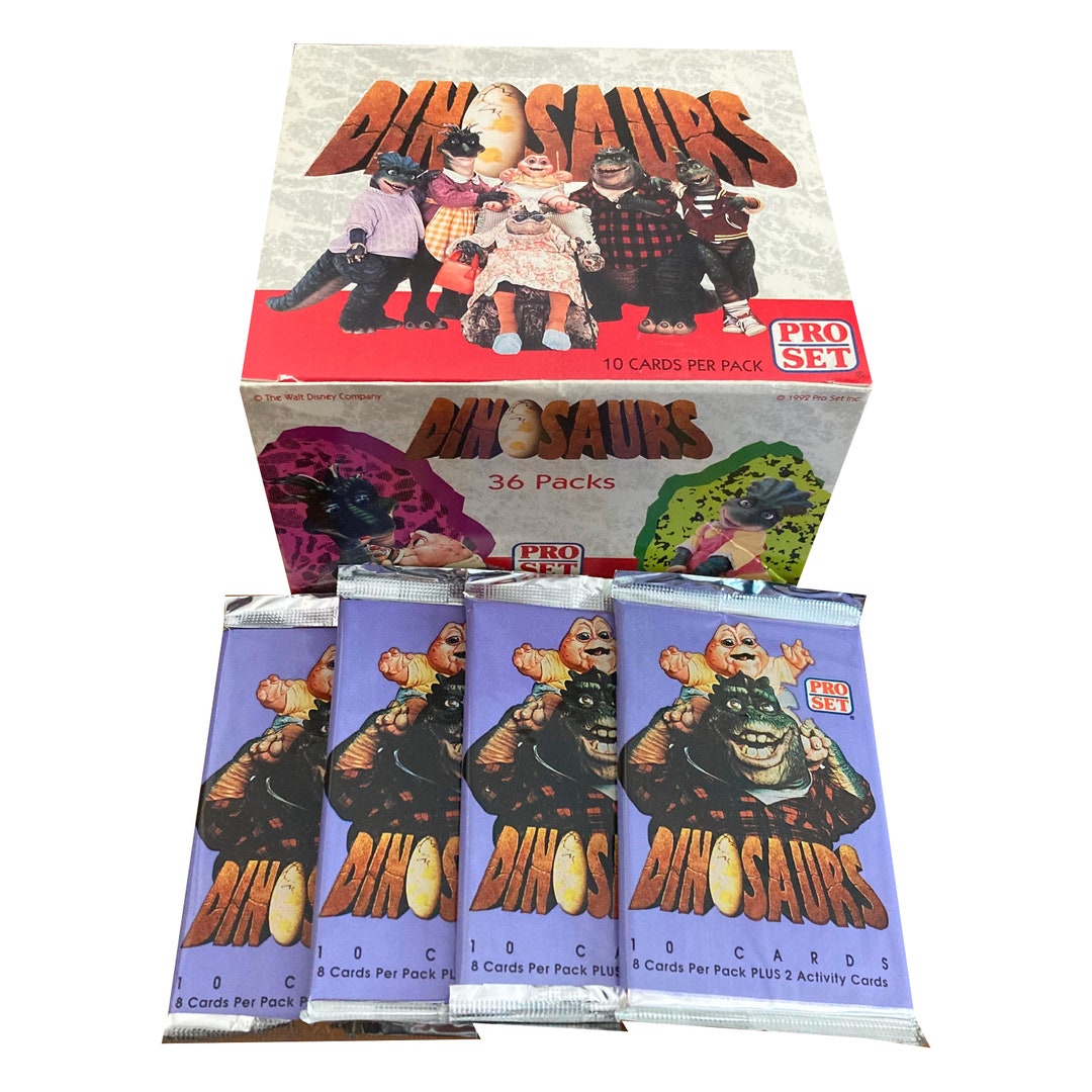 4 Packs of Dinosaurs Tv Show Vintage Trading Cards. 8 Cards + 2 ...