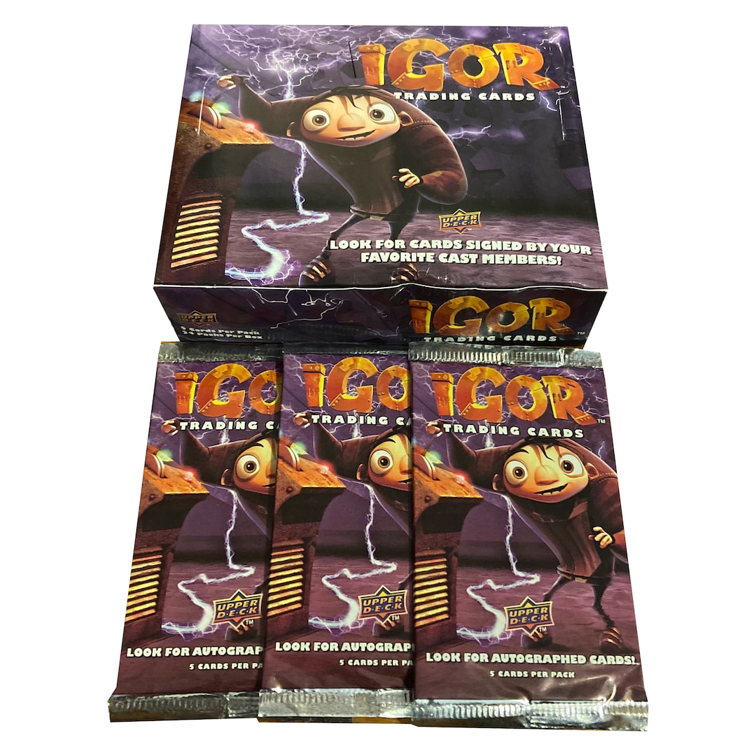 3 Packs of Igor (the Movie) Premium Vintage Trading Cards. 5 Cards per ...