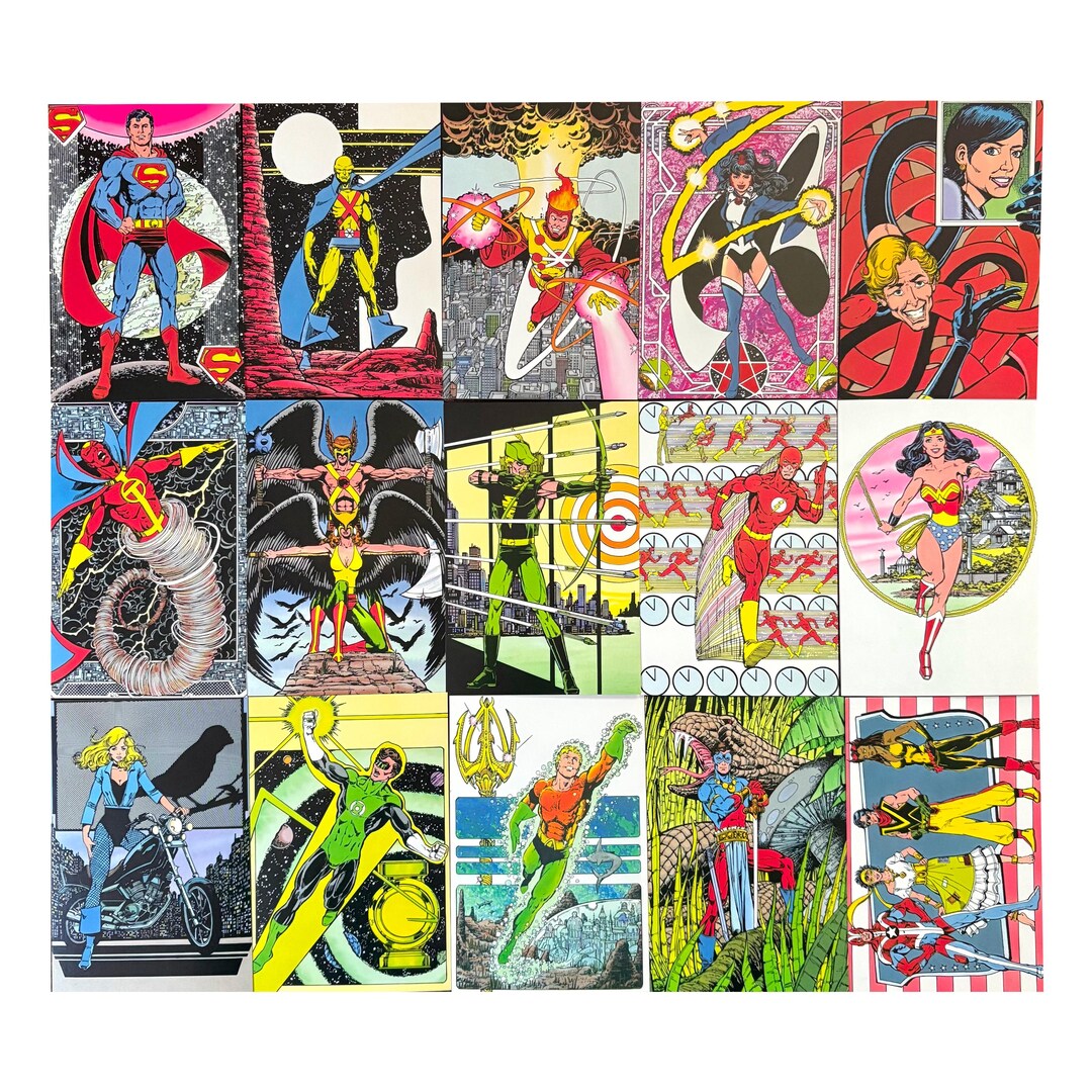Complete Set of 15 Vintage DC Comics Postcards. Clean, Unused and in ...