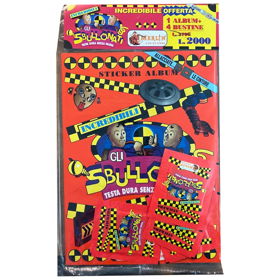 Crash Test Dummies Vintage Sticker Album Set With 4 Packages of ...