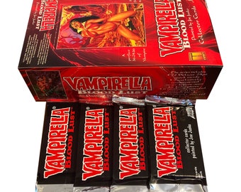 2 Packs of Vampirella Premier Edition Vintage Trading Cards. 11 Super ...