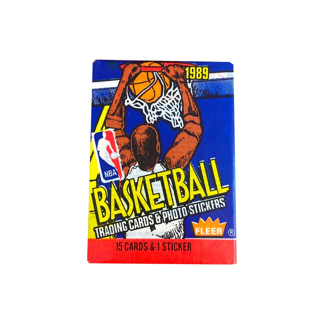 1 Pack of 1989 Fleer Basketball Cards. 16 Cards per + 1 Sticker per ...