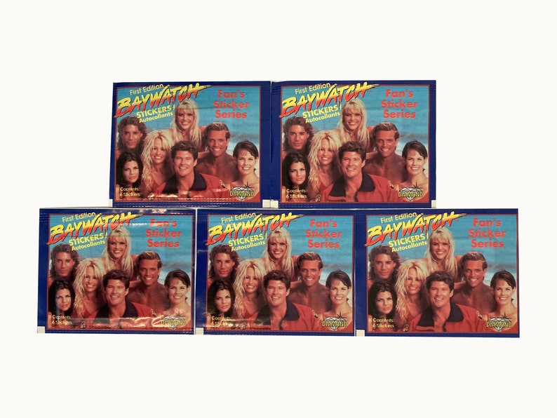 5 Packs of Baywatch Fan's Sticker Series Vintage Album Stickers. 6 ...