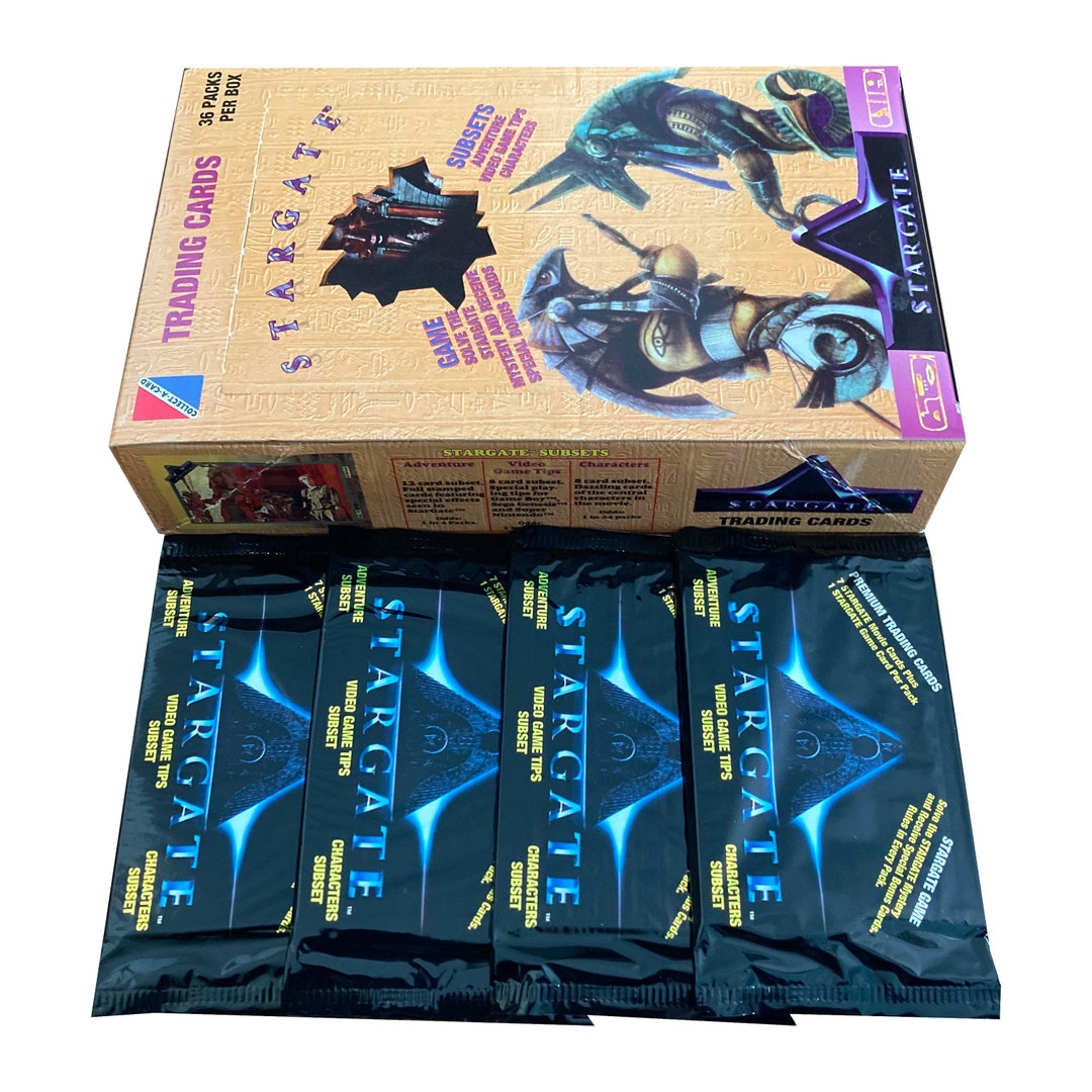 4 Packs of Stargate (movie) Vintage Trading Cards. 7 Movie Cards + 1 ...