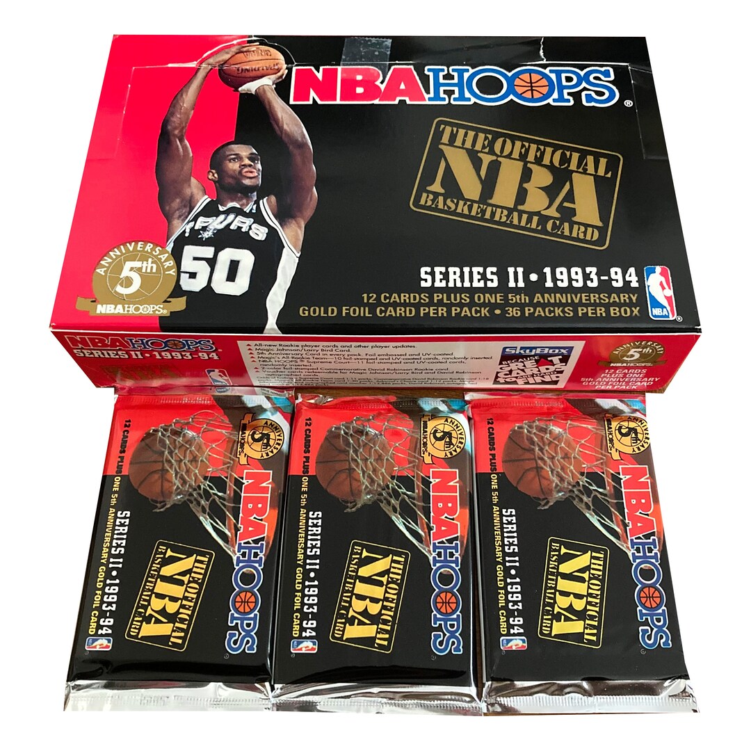 3 Packs of 1993-1994 NBA Hoops Series 2 Vintage Basketball Cards. 12 ...