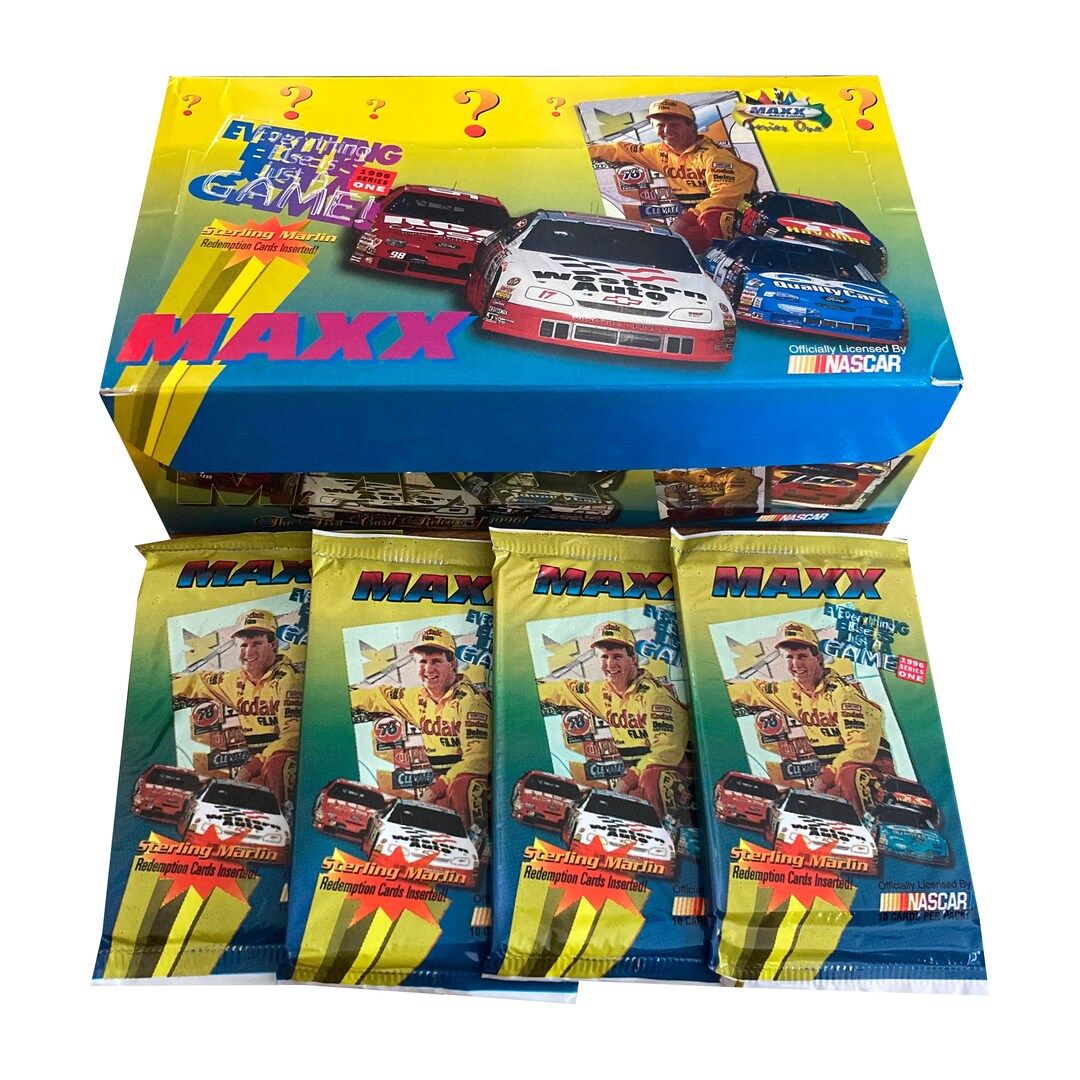 4 Packs of 1996 Maxx Race Cards S1. NASCAR Officially Licensed Vintage ...