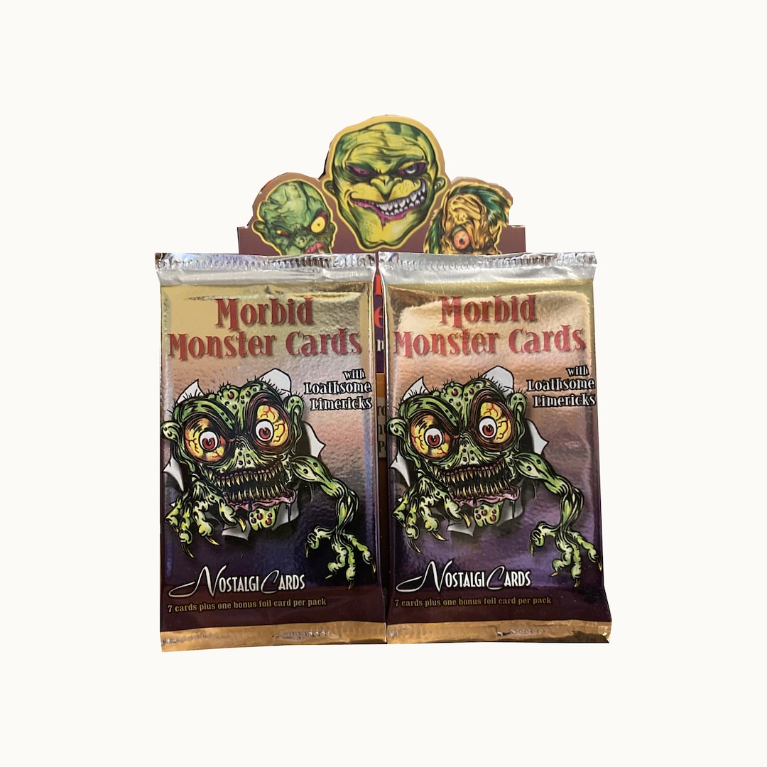 2 Packs of Morbid Monster Cards. 7 Cards + 1 Foil Bonus Card per Pack ...