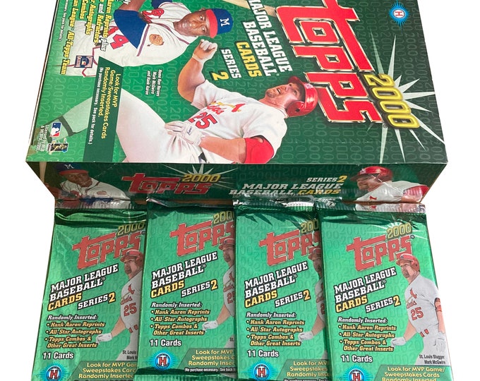 4 Packs of 2000 Topps Series 2 Vintage Baseball Cards. 11 Cards per ...
