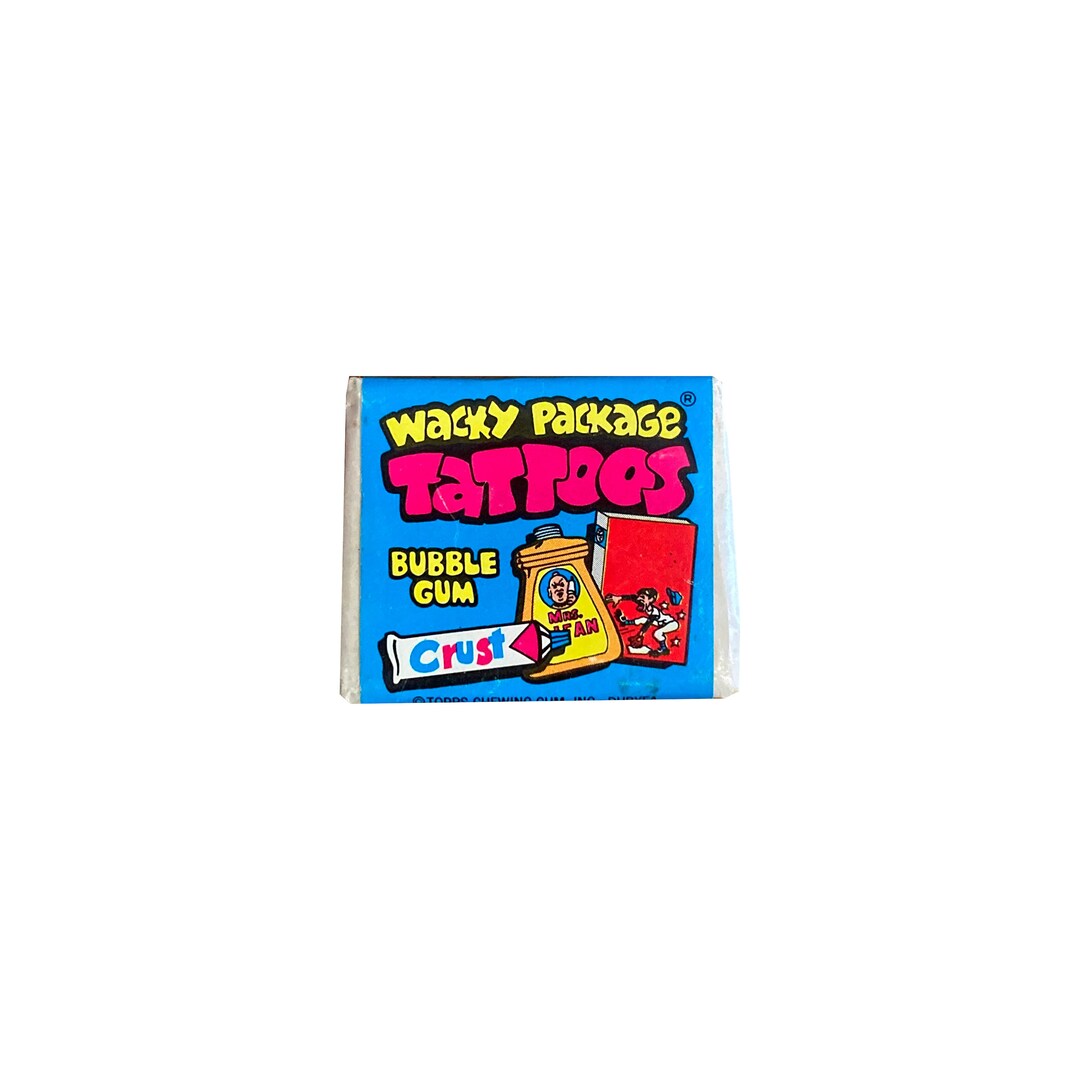 Wacky Packages Tattoos Vintage Unopened Wax Pack. Topps 1974. Excellent