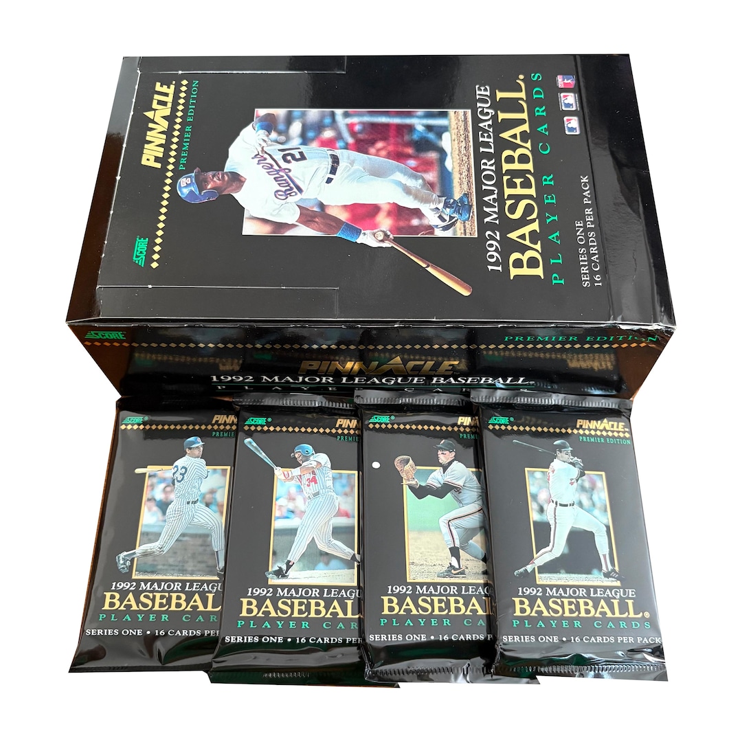 4 Packs of 1992 Vintage Pinnacle Baseball Cards Series 1. Premier ...