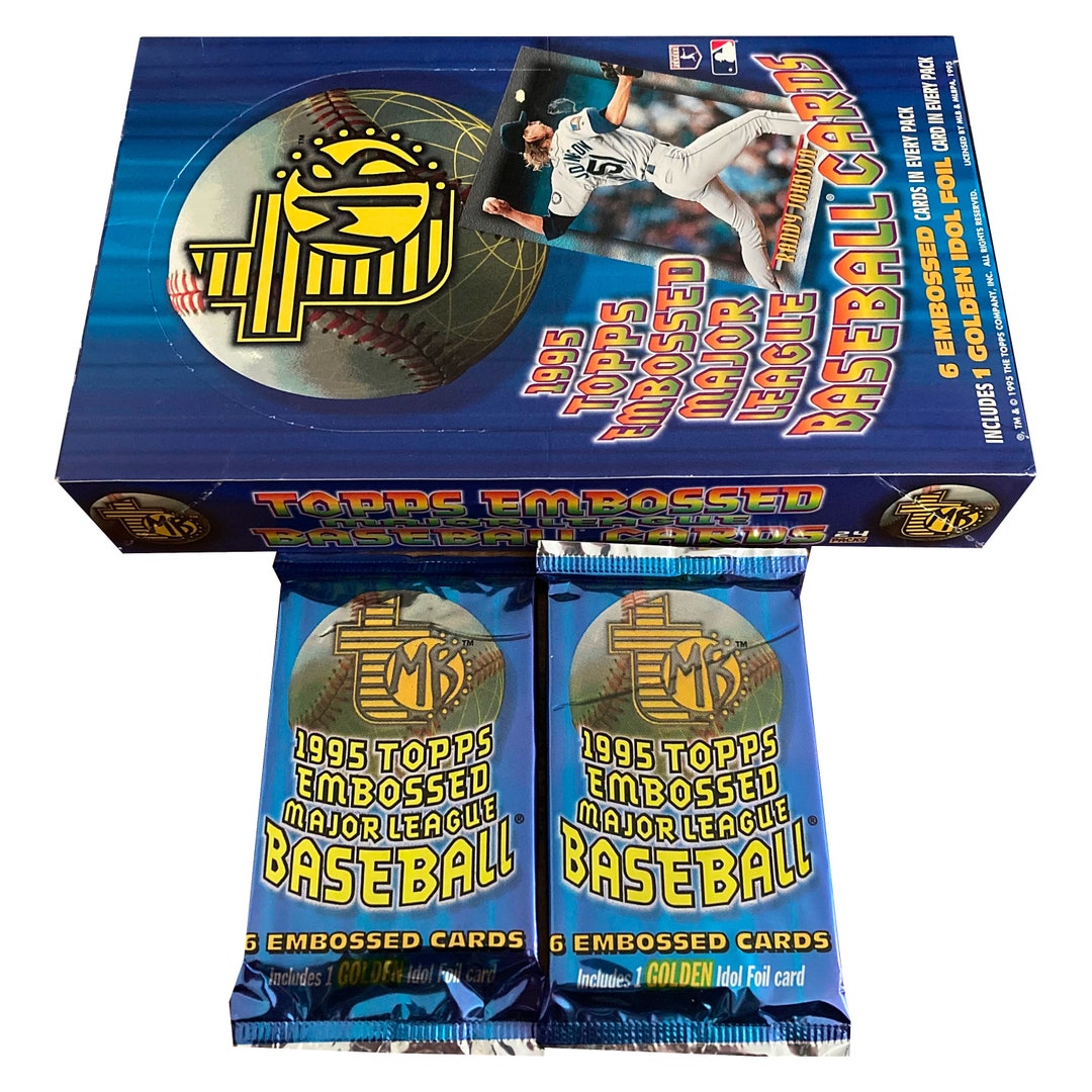 2 Packs of 1995 Topps Embossed Baseball Cards. 6 Cards per Pack ...