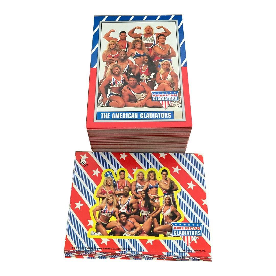 American Gladiators Complete Set of 88 Vintage Trading Cards + 11 ...