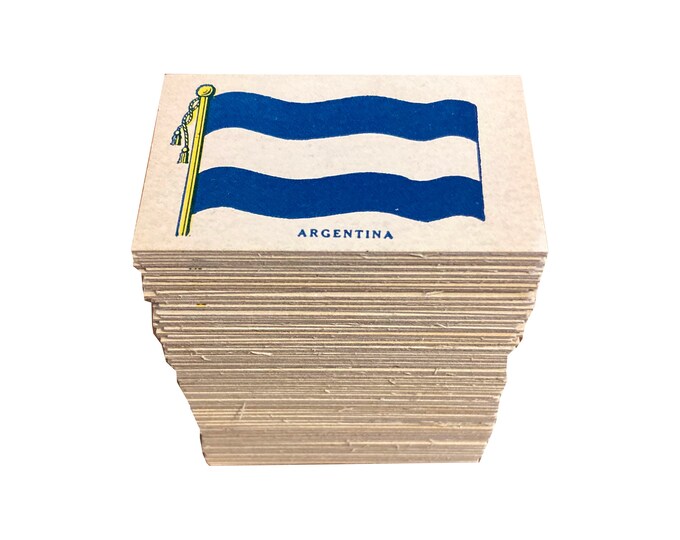 Large Lot (100+) of Vintage Flags of the World Trading Cards Released ...