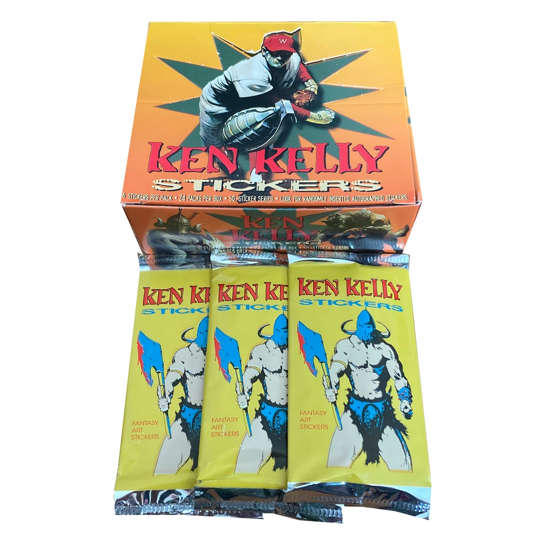 3 Packs of Ken Kelly Vintage Fantasy Art Stickers. 6 Stickers per Pack ...
