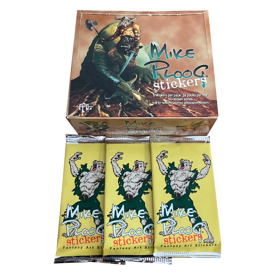 3 Packs of Mike Ploog Vintage Fantasy Art Stickers. 6 Stickers per Pack ...