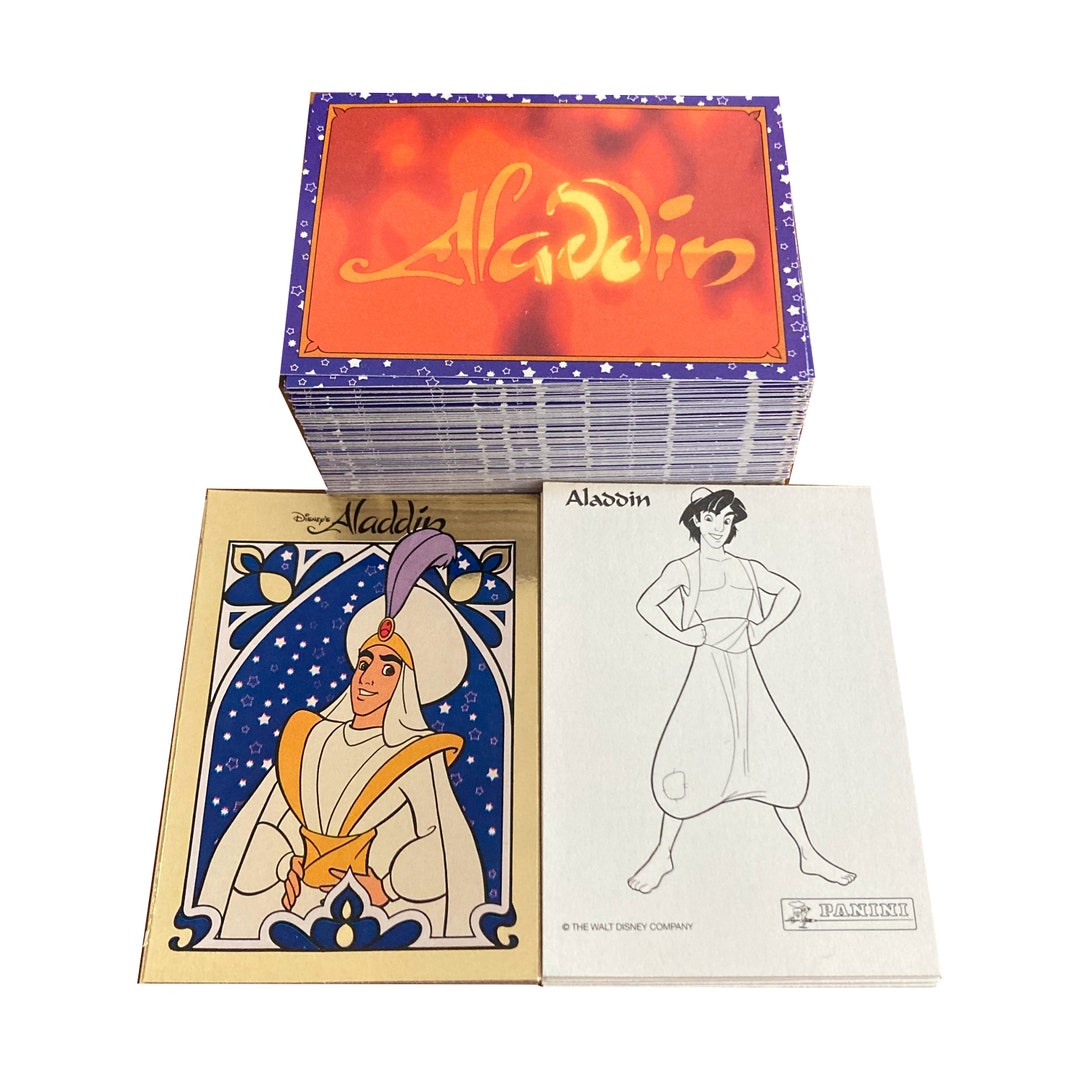 Disney's Aladdin Complete 100 Card Set + 10 Coloring Cards and 10 Gold ...