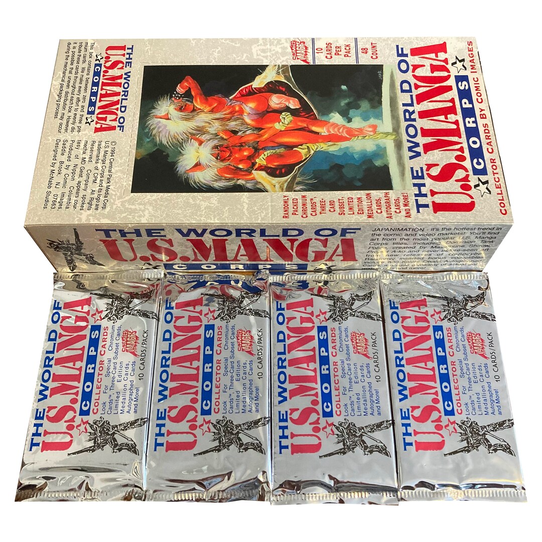 4 Packs of the World of US Manga Corps Vintage Trading Cards. 10 Cards ...