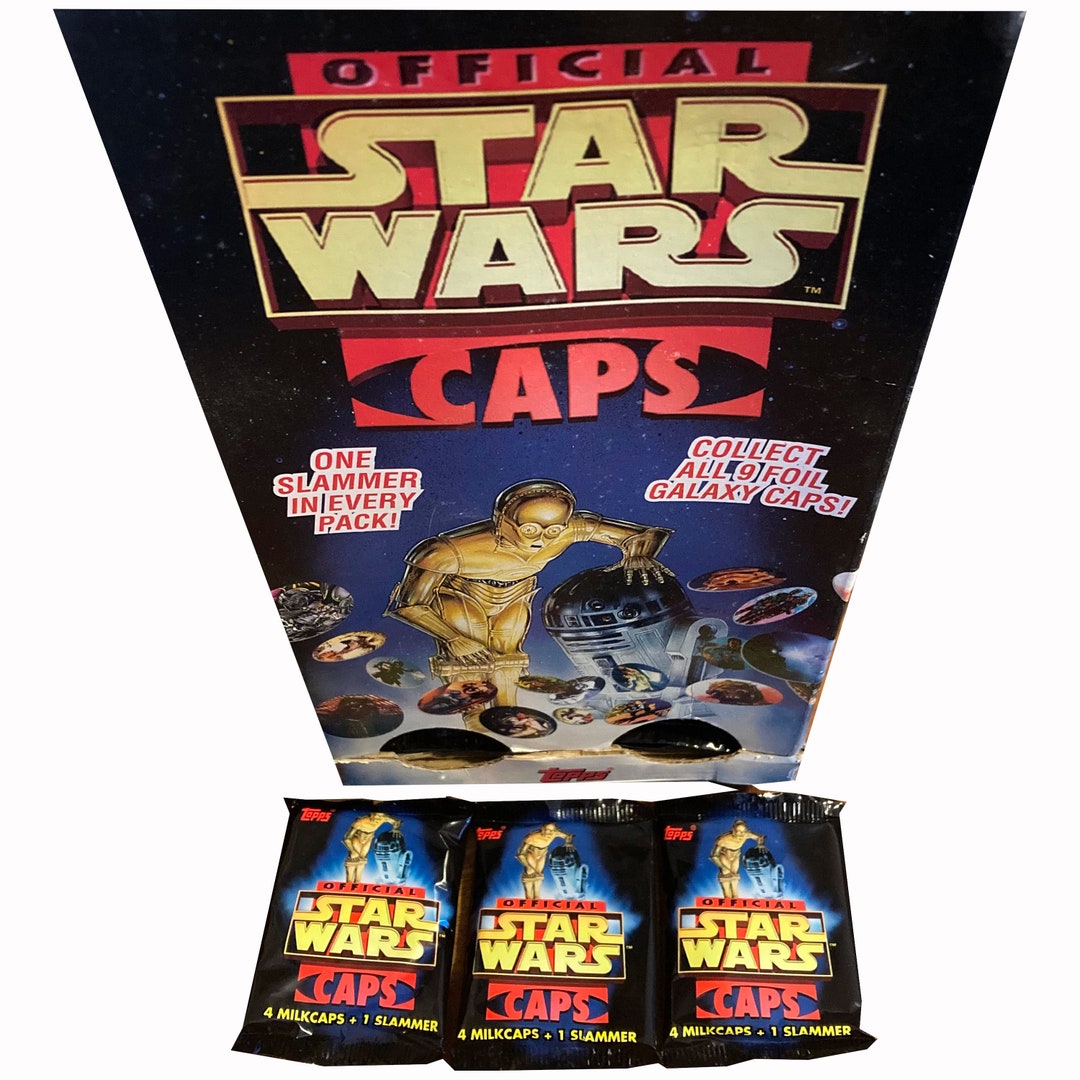 3 Packs of Official Star Wars Caps Vintage Pogs. 4 Milk Caps and 1 ...