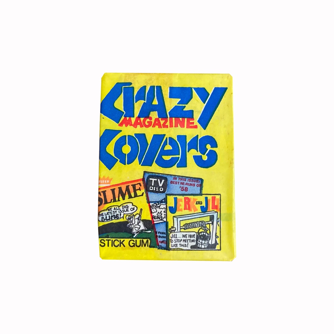 Crazy Magazine Covers Vintage Wax Pack. Collect All 30 Stickers. They ...