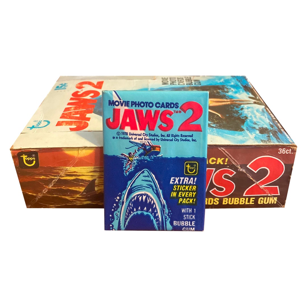 Jaws 2 Vintage Trading Card Wax Pack. Movie Photo Cards + Sticker in ...