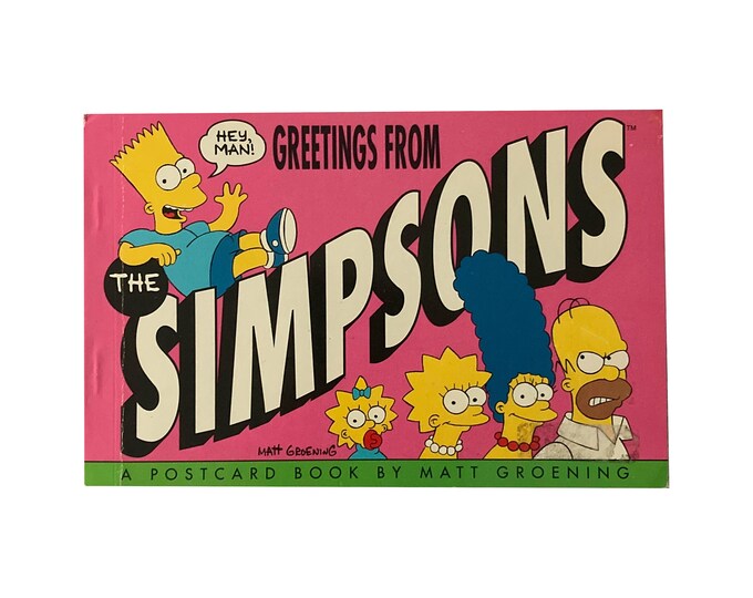 Greetings From the Simpsons Vintage Postcard Book. Contains 32 Full ...
