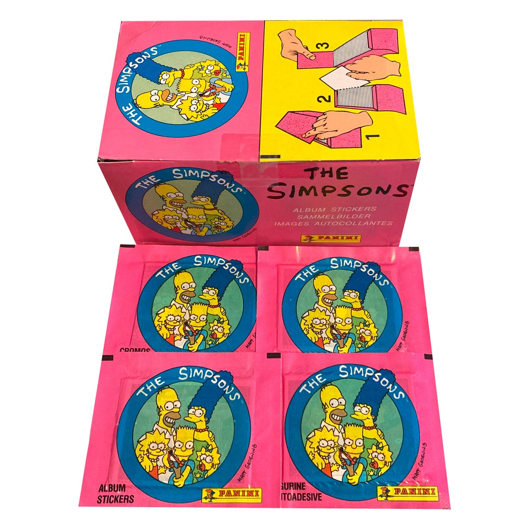 4 Packs of the Simpsons Vintage Collectable Album Stickers. Panini 1991 ...