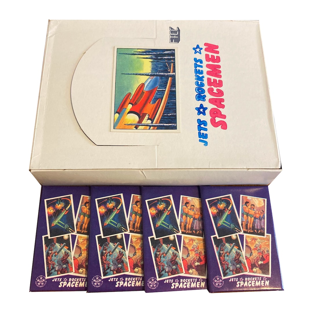 4 Packs of Jets Rockets Spacemen Vintage Trading Cards. 1985 Reprint ...