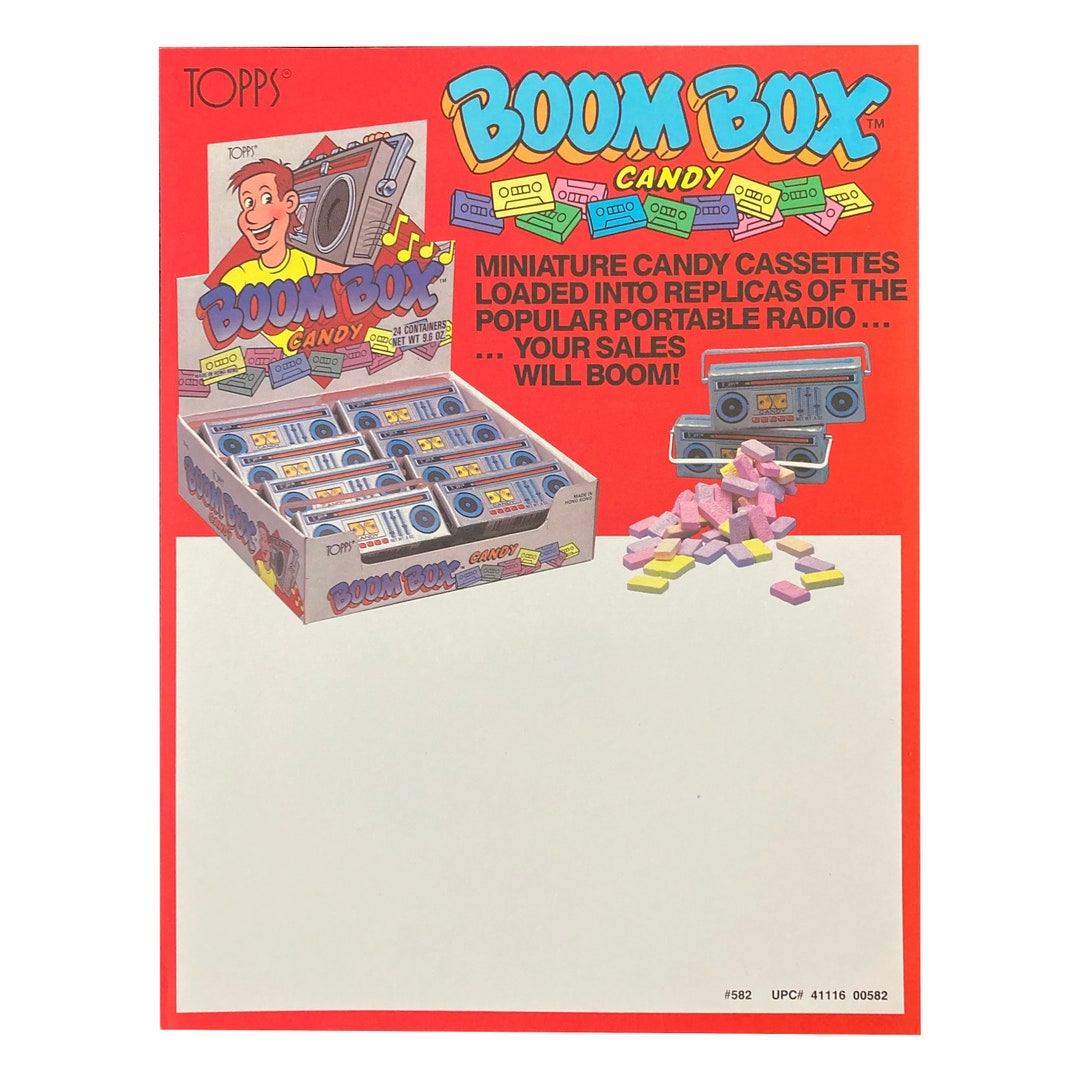Topps Boom Box Candy Dealer Sell Sheet. 8.5" X 11" Sheet in Excellent ...