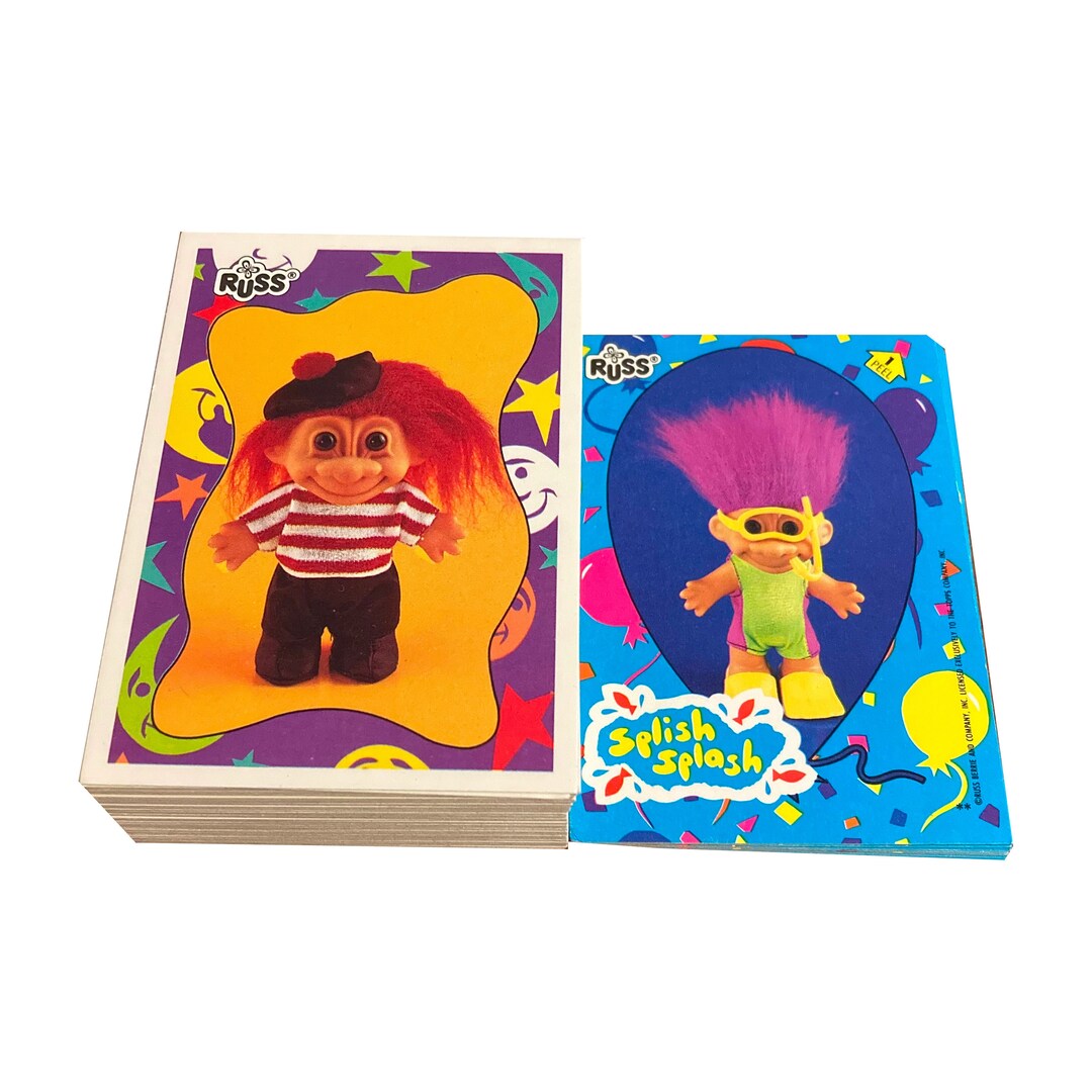 Russ Trolls Complete Set of 66 Vintage Trading Cards 11 Stickers in ...