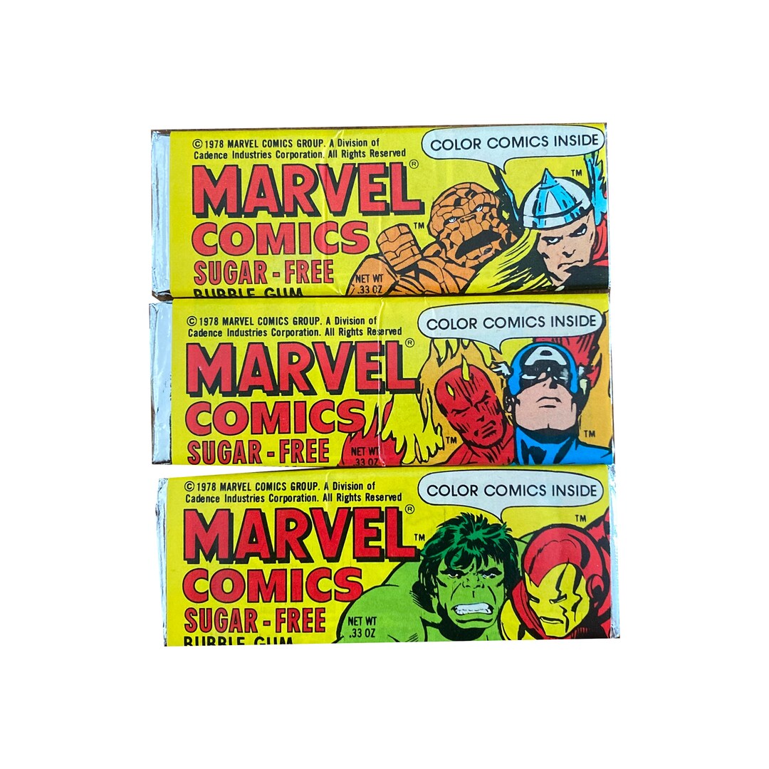 Marvel Comics Sugar-free Bubblegum Color Comics Pack. Never Opened ...