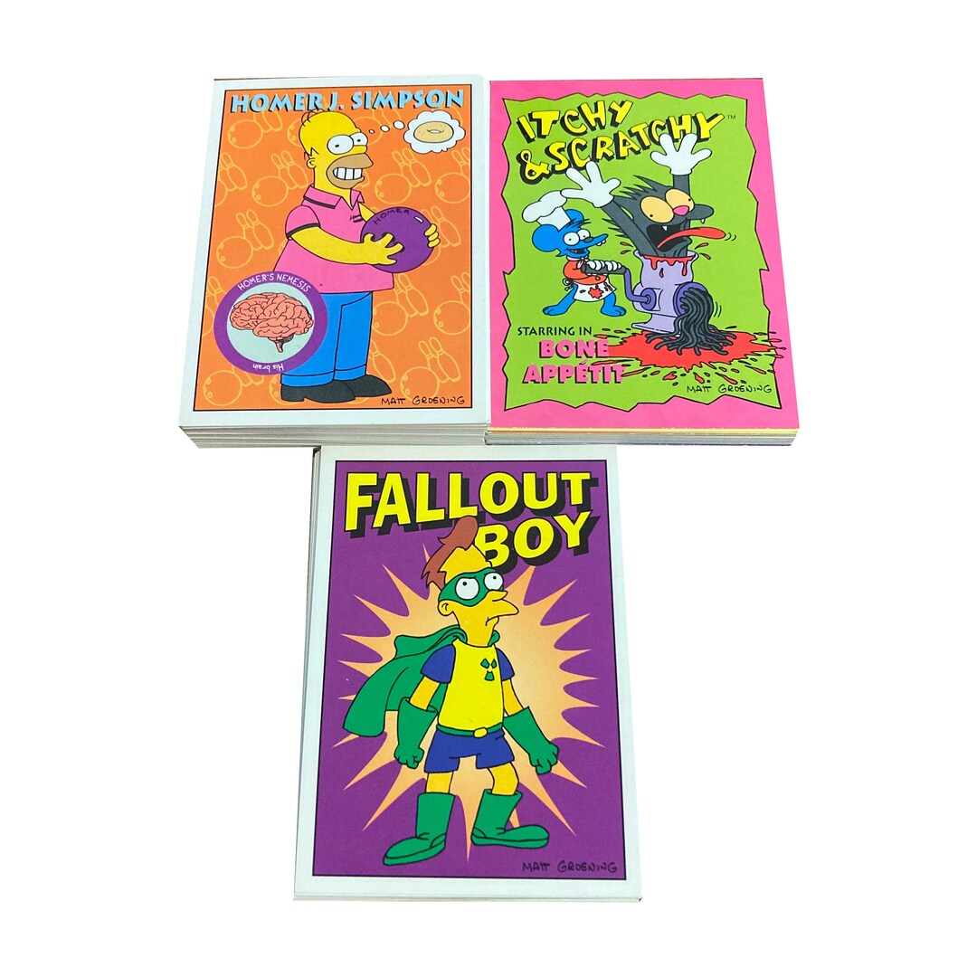 The Simpsons Series 1 Complete Base Set of 40 Vintage Trading Cards ...