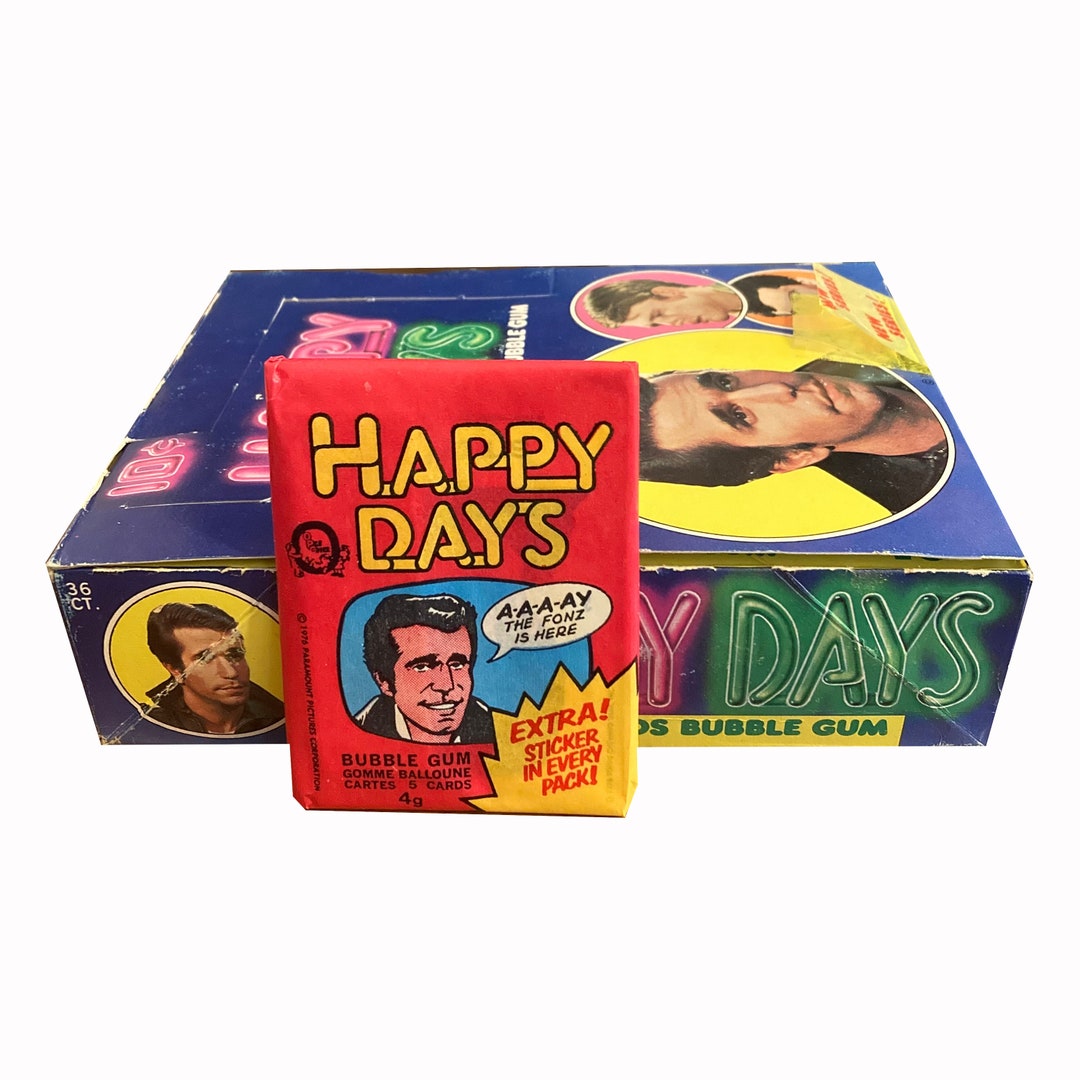 1 Vintage Happy Days Wax Pack. Series 2. Excellent Condition. O-pee ...