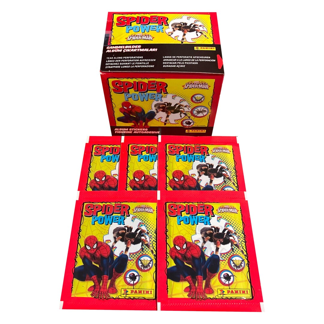 5 Packs of Ultimate Spider-man Spider Power Vintage Album Stickers ...