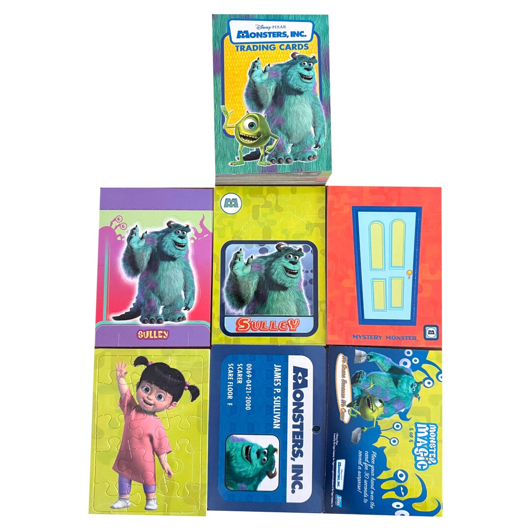 Disney Pixar's Monsters Inc Set of Vintage Trading Cards in Excellent ...