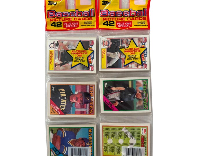 1988 Topps Baseball Lot of 2 Unopened Rack Packs. 42 Cards + 1 Special ...