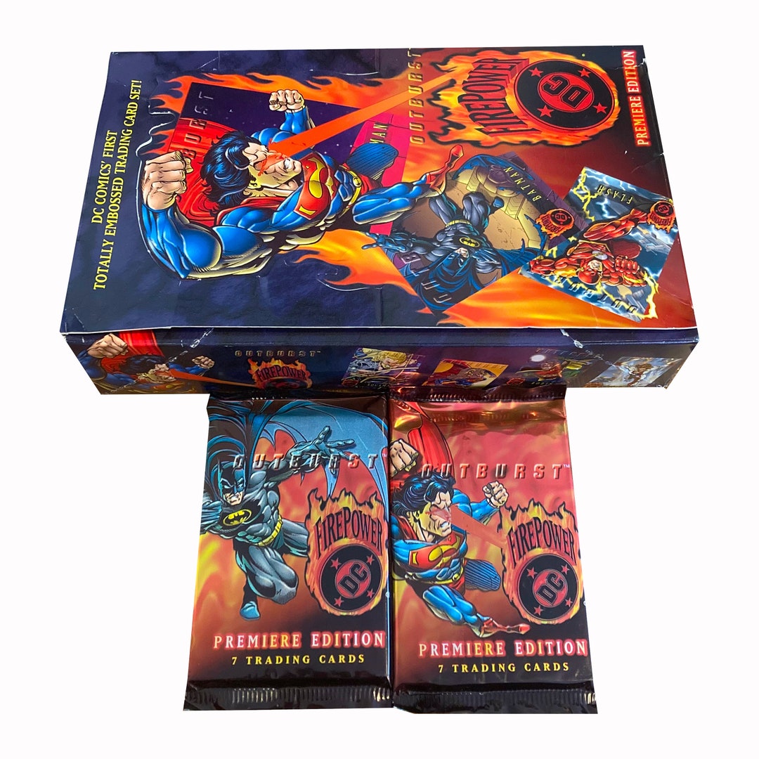 2 Packs of DC Outburst Firepower Vintage Trading Cards. DC Comics ...