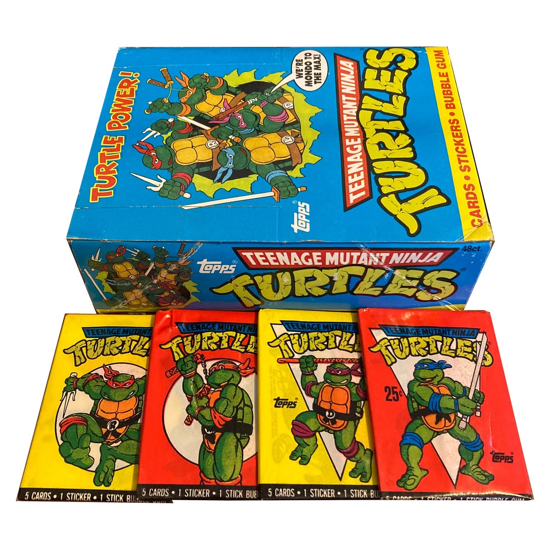 4 Packs of Teenage Mutant Ninja Turtles Vintage Trading Cards. 5 Cards ...