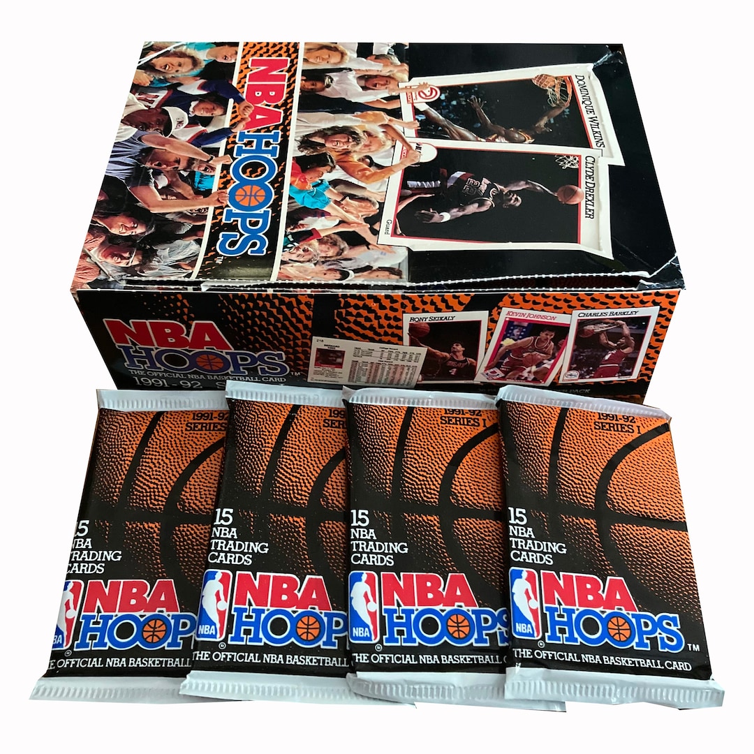 4 Packs of 1991-1992 NBA Hoops Series 1 Vintage Basketball Cards. 15 ...