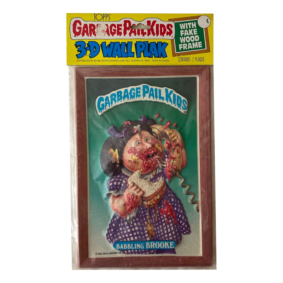 Garbage Pail Kids 3-D Wall Plak (with Fake Wood Frame!) Babbling Brooke ...