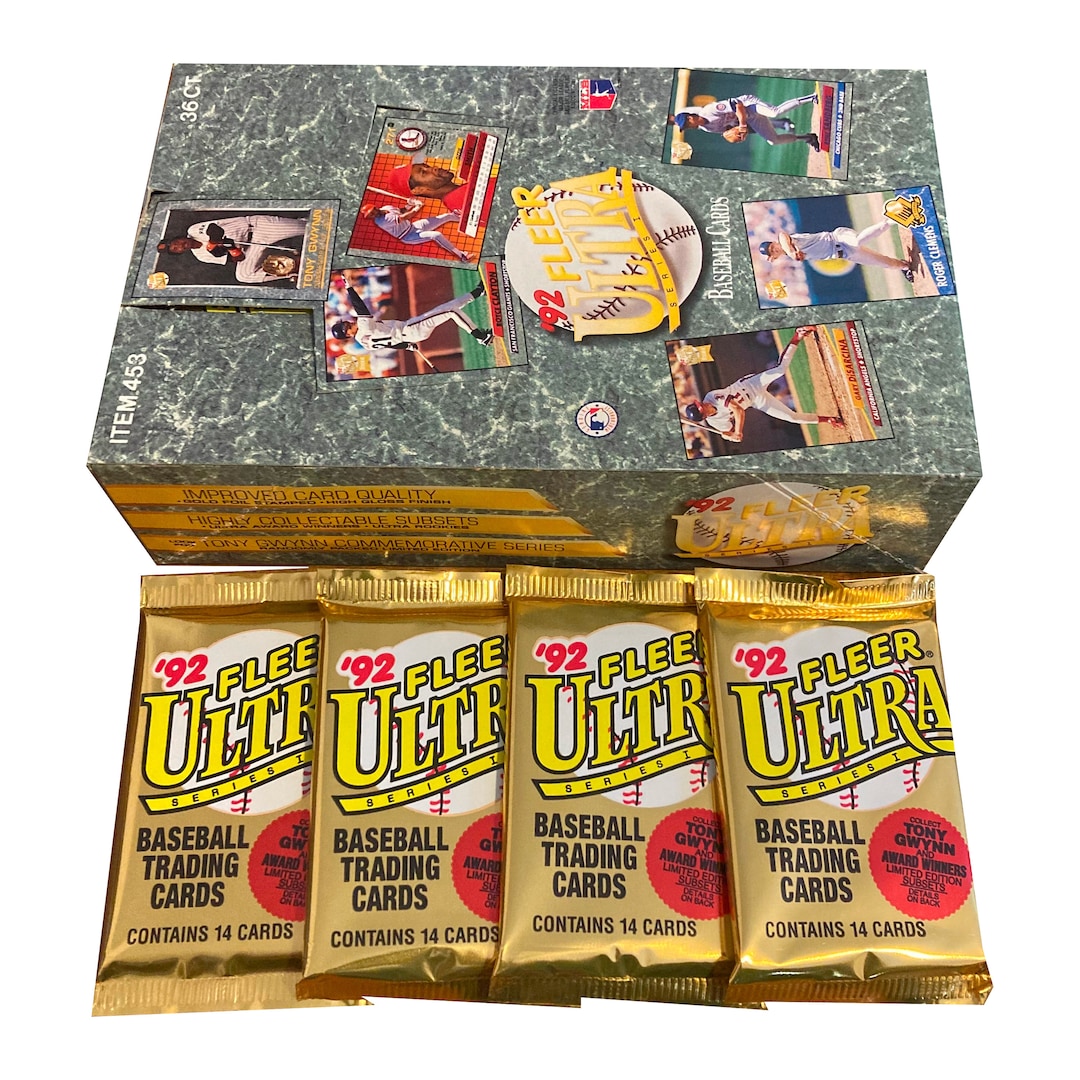 4 Packs of 1992 Fleer Ultra Baseball Cards Series 2. 14 Picture Cards ...