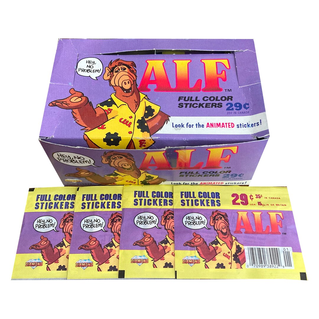 4 Packs of Vintage ALF Stickers. Very Rare Full-color Stickers Released ...