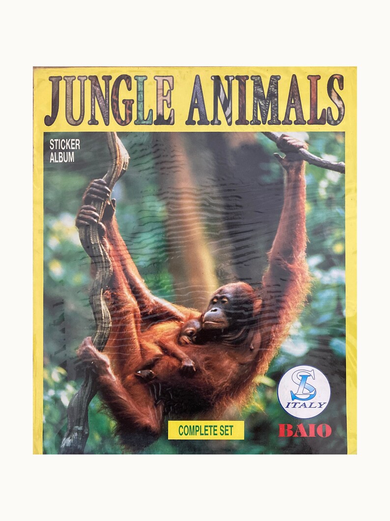 Jungle Animals vintage sticker album with complete set of 240 | Etsy