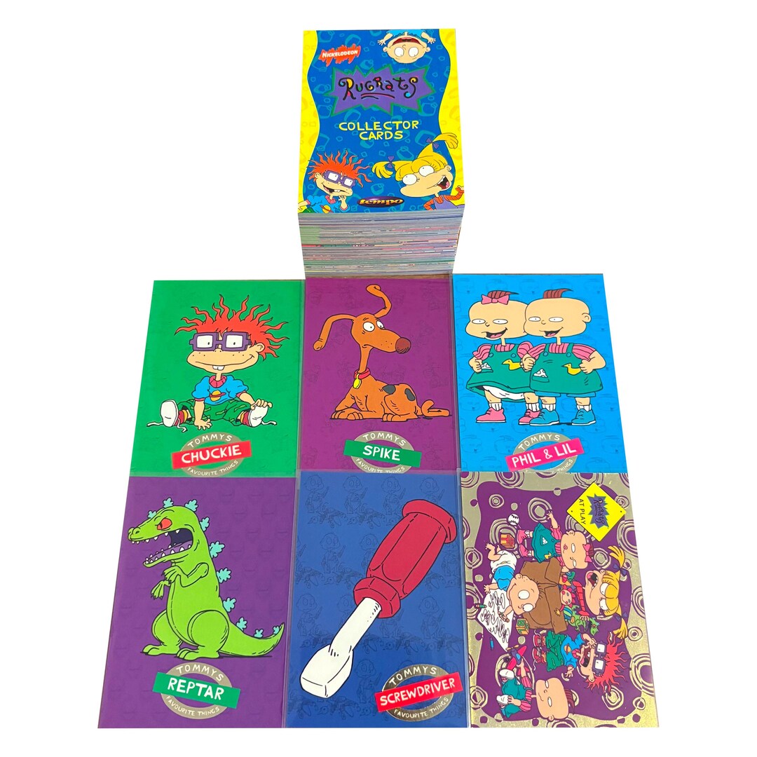 Rugrats Complete Base Set of 100 Vintage Trading Cards + Lot of 6 Rare ...