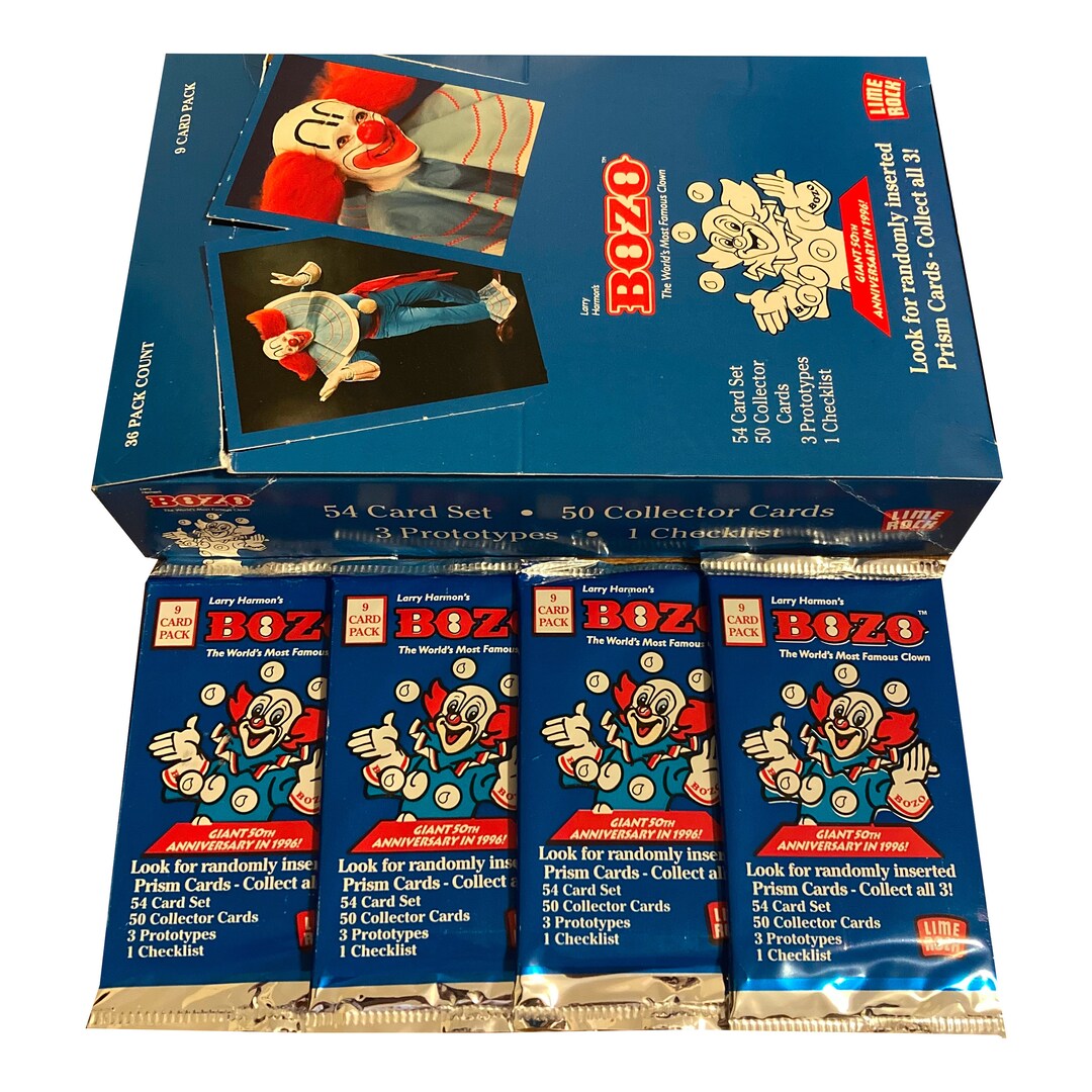 4 Packs of Bozo the Clown Vintage Trading Cards. the World's Most ...